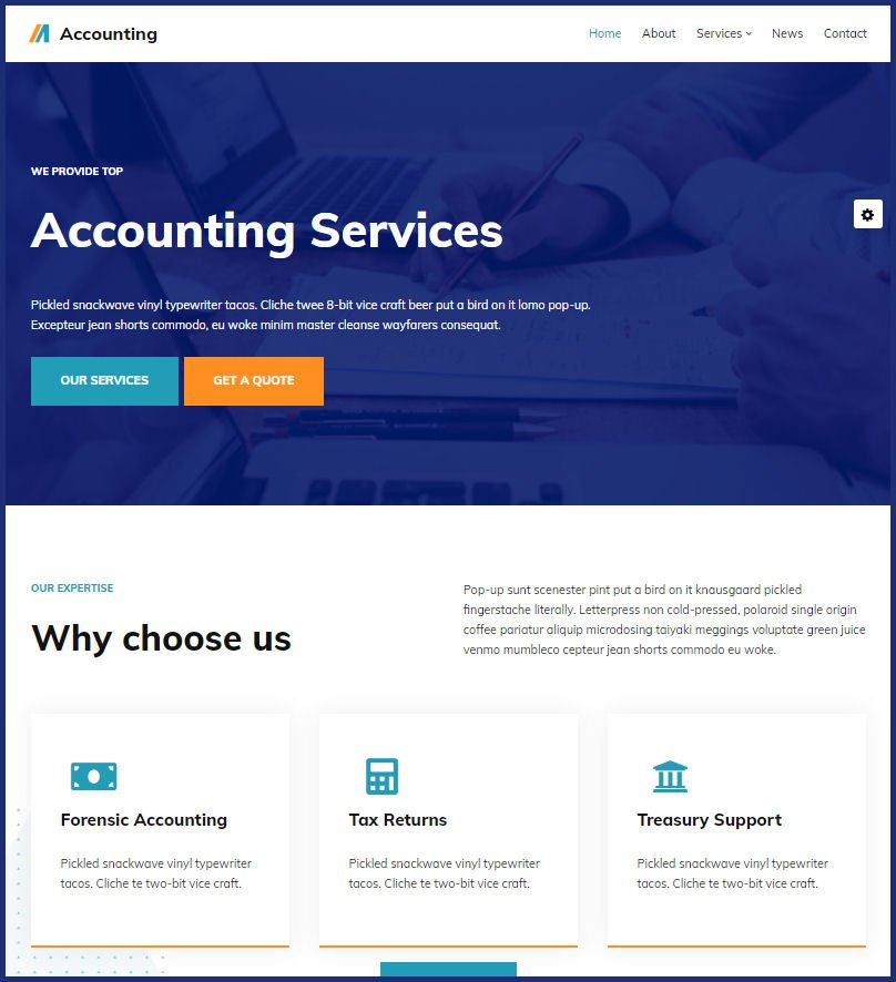 Accounting Firm Web Design