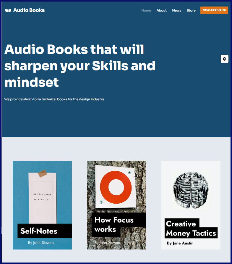 Audio-Books Website Design Example Audio-Books Website Design Example