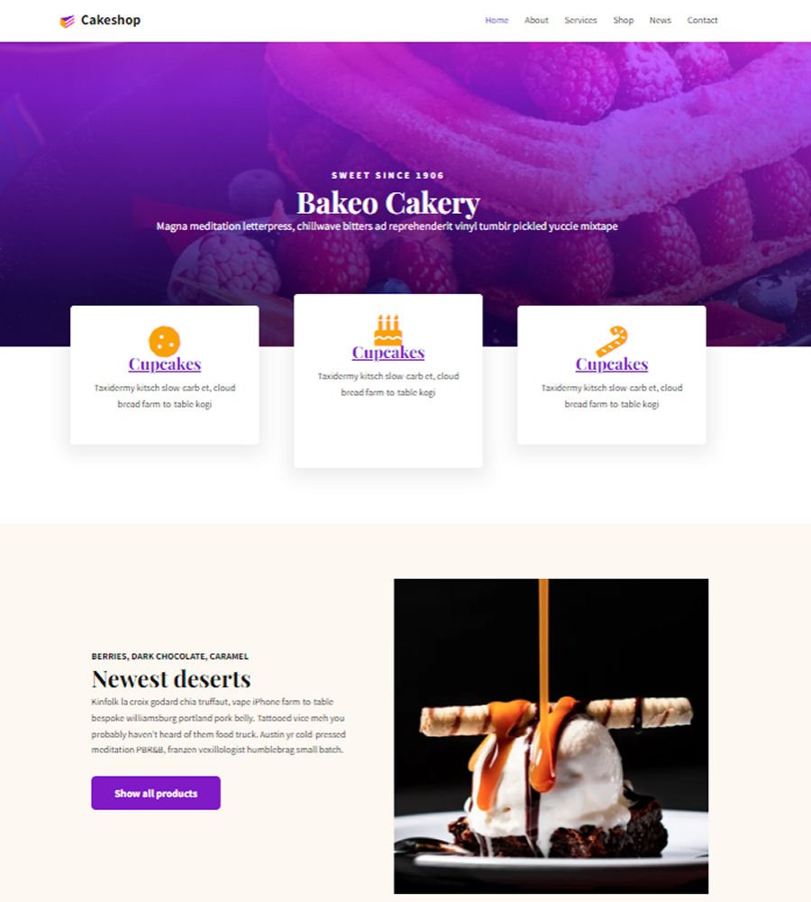 Bakery Website Template